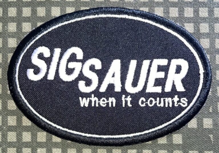 Sig Sauer "When It Counts" Patch - Decal Patch - Co
