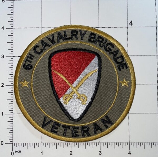 US Army 6th Cavalry Brigade Veteran Patch - Decal Patch - Co