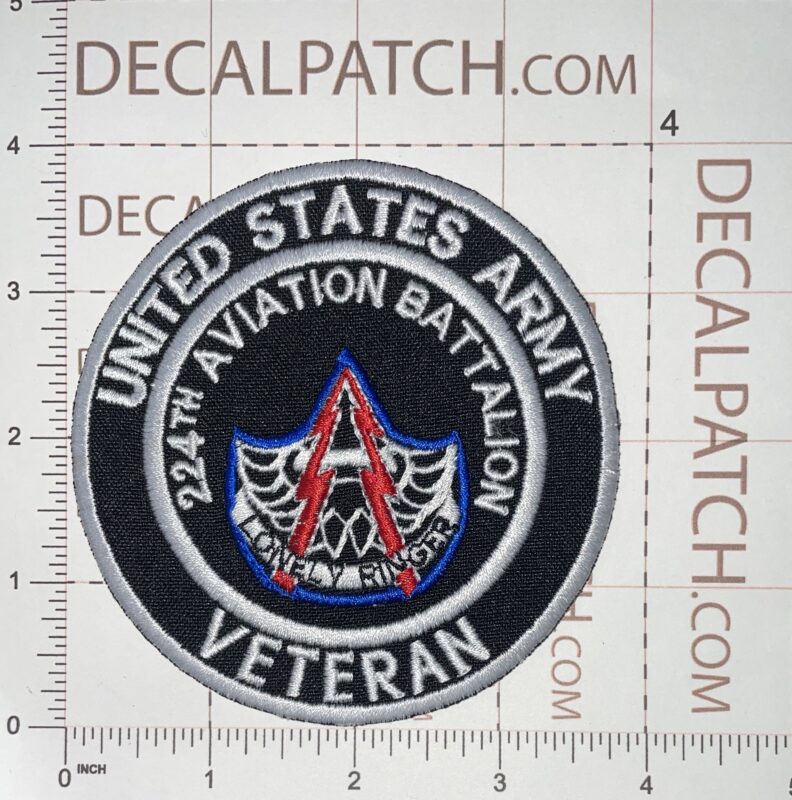 US Army 224th Aviation Battalion Veteran Patch - Decal Patch - Co