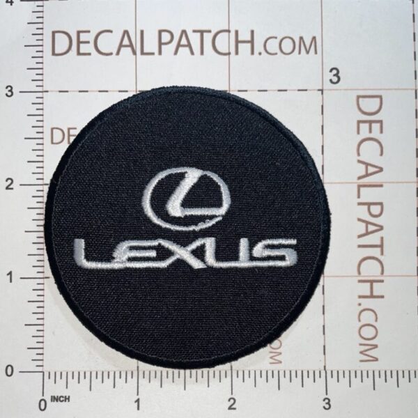 Black Lexus Logo Patch Round - Decal Patch - Co