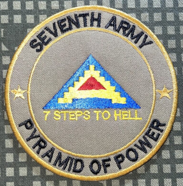 US Army Seventh Army 7 Steps to Hell "Pyramid of Power" Patch - Decal ...