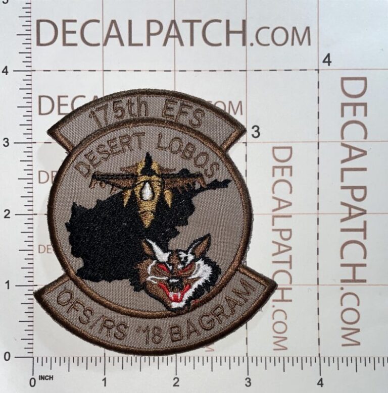 USAF DCU 175th EFS F-16 Falcon OFS/RS 2018 Bagram Patch - Decal Patch - Co