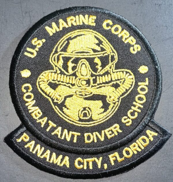 USMC Combatant Diver School Panama City Florida Patch - Decal Patch - Co