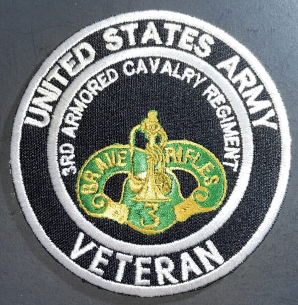 US Army 3rd Armored Cavalry Veteran Patch - Decal Patch - Co