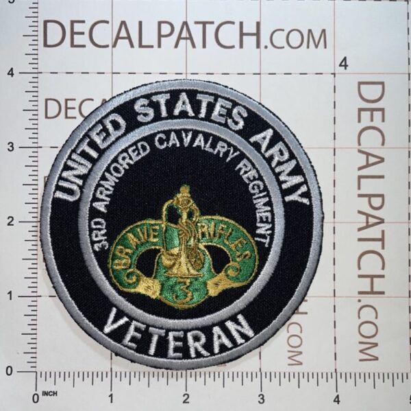 US Army 3rd Armored Cavalry Veteran Patch - Decal Patch - Co