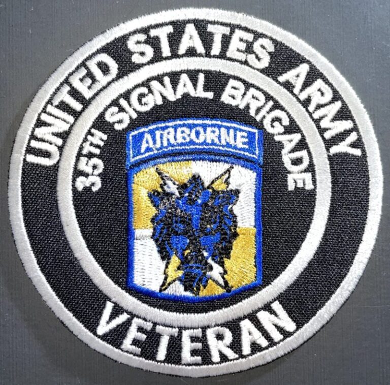US Army 35th Signal Brigade Airborne Veteran Patch - Decal Patch - Co