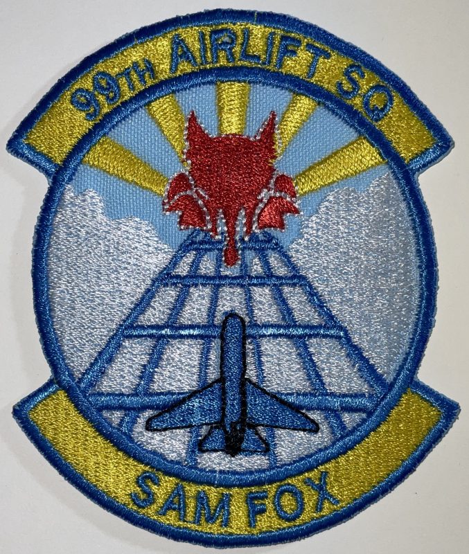 USAF 99th Airlift Sq Sam Fox Patch - Decal Patch - Co