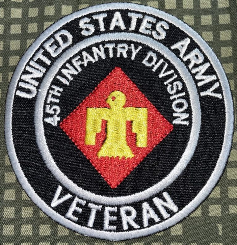 US Army 45th Infantry Division Veteran Patch - Decal Patch - Co