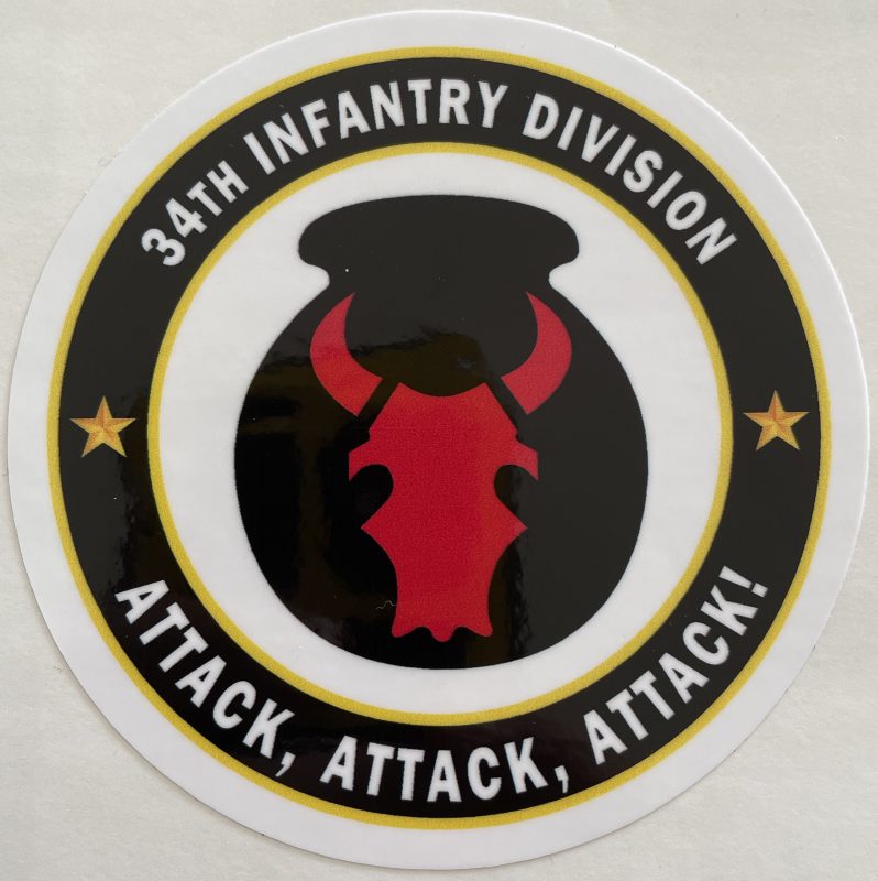 US Army 34th Infantry Division "Attack, Attack, Attack” Sticker - Decal ...