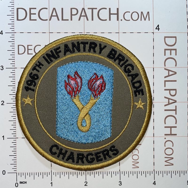US Army 196th Infantry Brigade "Chargers" Patch - Decal Patch - Co