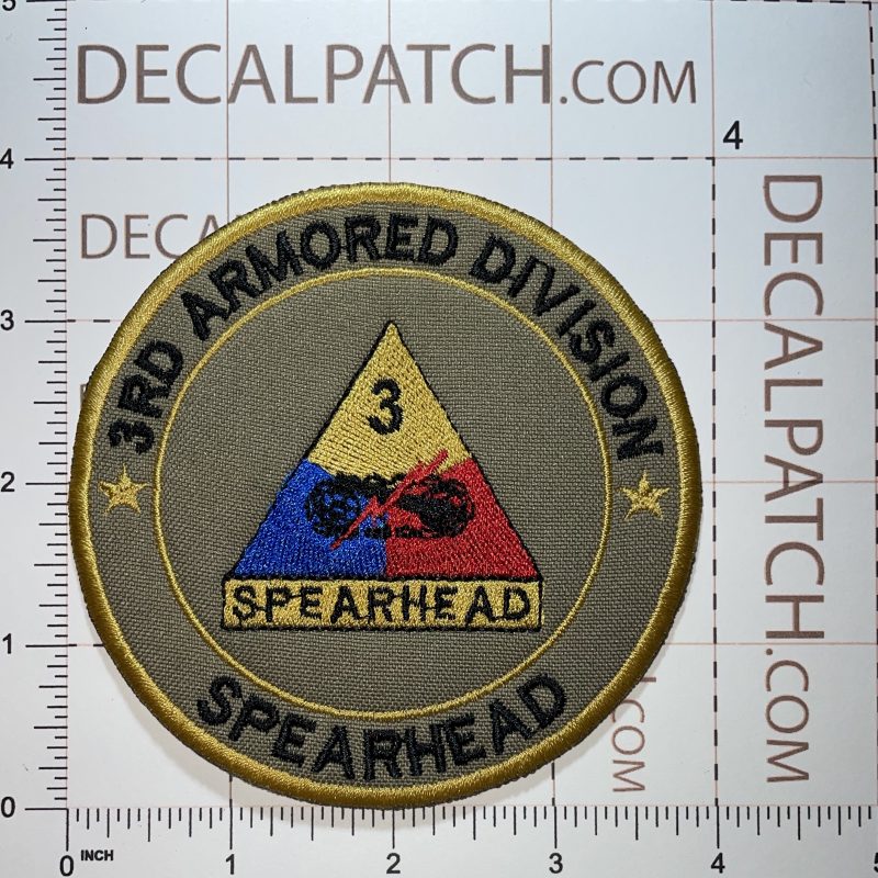US Army 3rd Armored Division "Spearhead" Patch - Decal Patch - Co