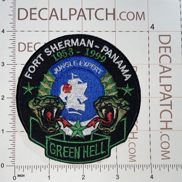 US Army Fort Sherman Panama 1953-1990 Green Hell Jungle Expert Patch - Decal Patch - Co