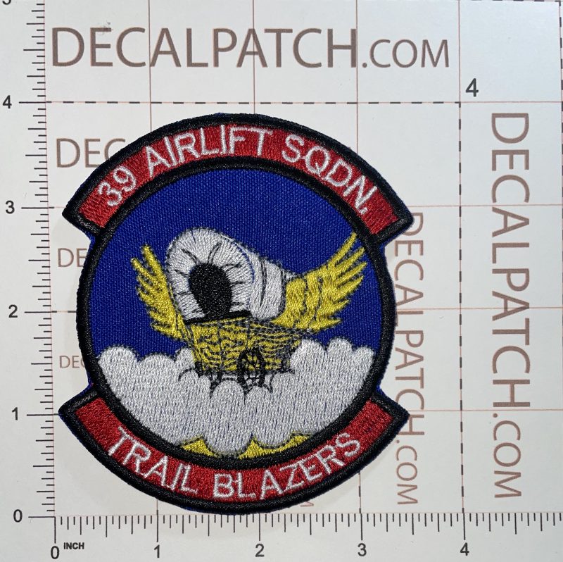 USAF 39th Airlift Squadron Trail Blazers Patch - Decal Patch - Co