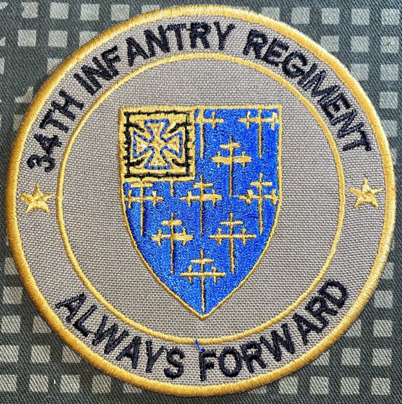 US Army 34th Infantry Regiment "Always Forward" Patch - Decal Patch - Co