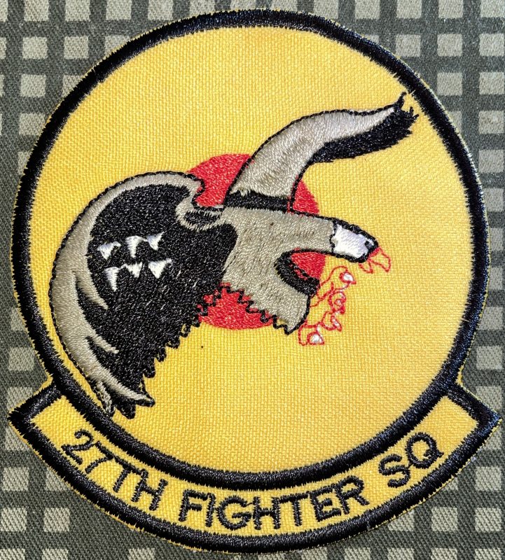 USAF 27th Fighter Squadron Patch - Decal Patch - Co