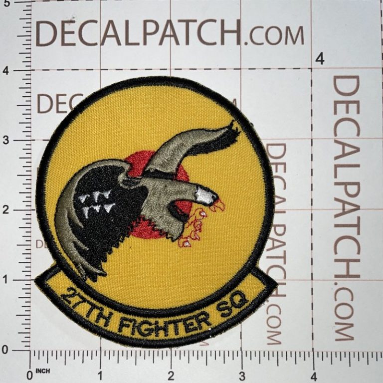 USAF 27th Fighter Squadron Patch - Decal Patch - Co