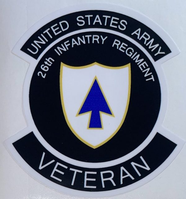 US Army 26th Infantry Regiment Veteran Sticker - Decal Patch - Co