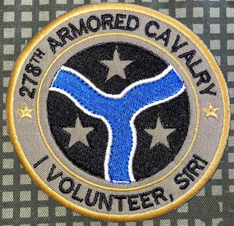 US Army 278th Armored Cavalry "I Volunteer, Sir!" Patch - Decal Patch - Co