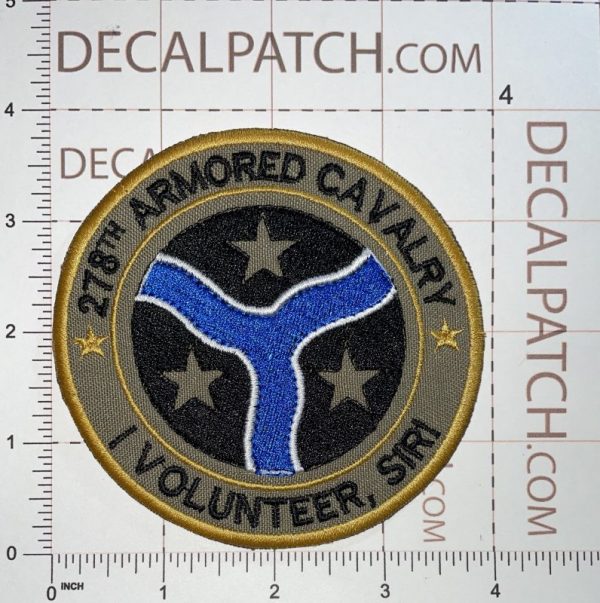US Army 278th Armored Cavalry "I Volunteer, Sir!" Patch - Decal Patch - Co