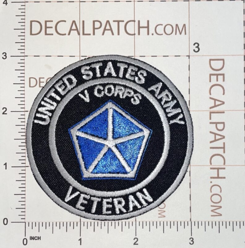 US Army V Corps Veteran Patch 3" - Decal Patch - Co